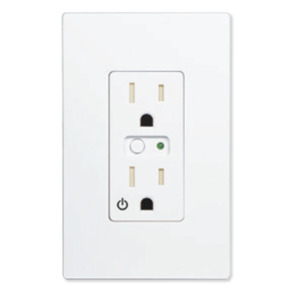 GoControl Z-Wave Split Duplex Wall Receptacle with Energy Monitoring ...